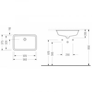 Emplacement vasque sous plan salle de bain - PlaneteBain