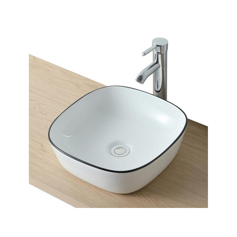 Vasque avec liseré noir salle de bain - Blog PlaneteBain