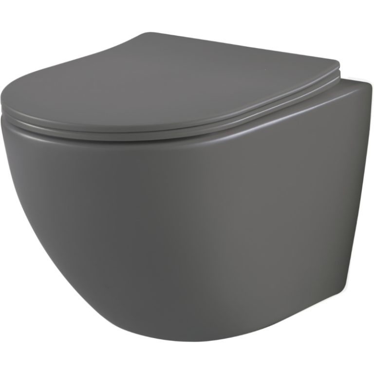 Déco Toilette WC suspendu design noir ou gris - Cuvette WC