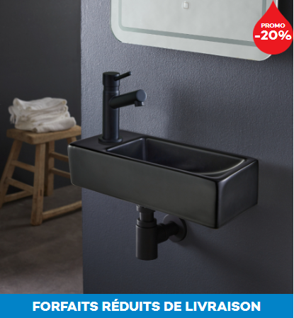 Très Petit Lave Main design noir à suspendre Facile à installer